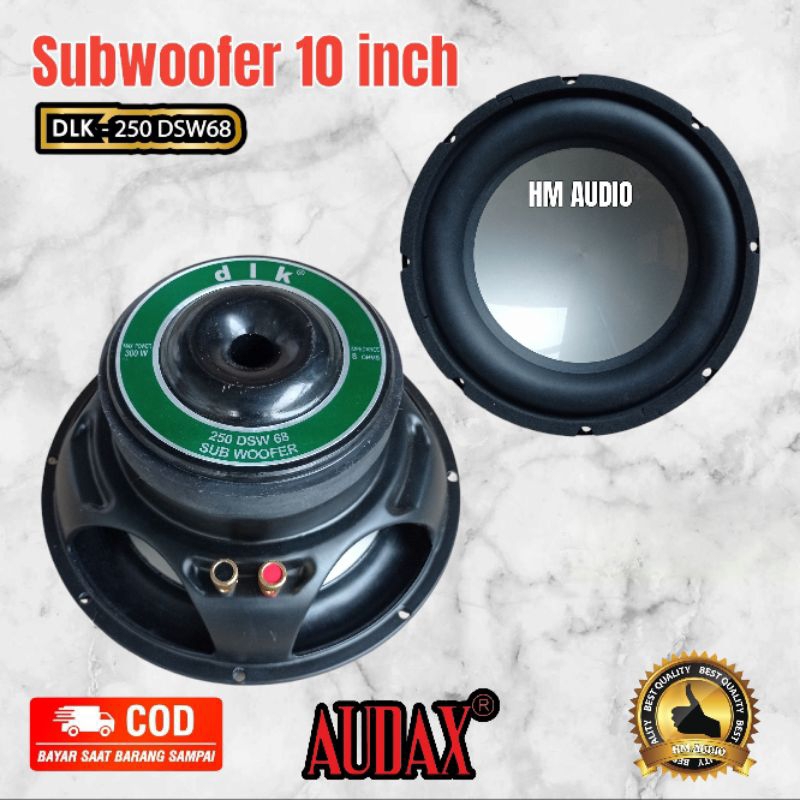 Jual Speaker 10 inch Subwoofer AUDAX DLK 250 DSW 68 | Shopee Indonesia