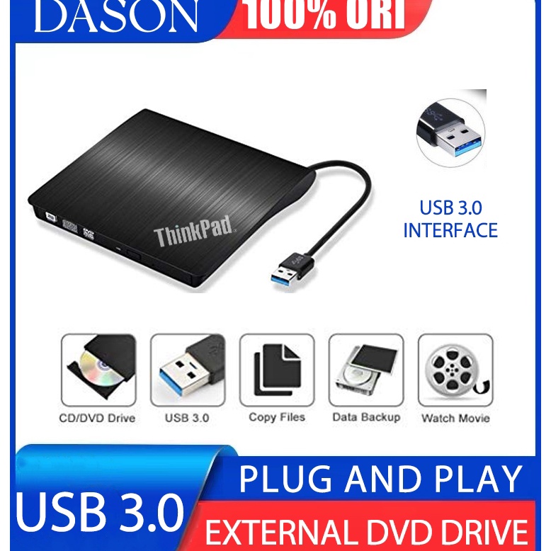 Jual KODE G9K7 Think pad pro CDRW DVDRW DVDRW External Dvd Usb 3 pop up ...