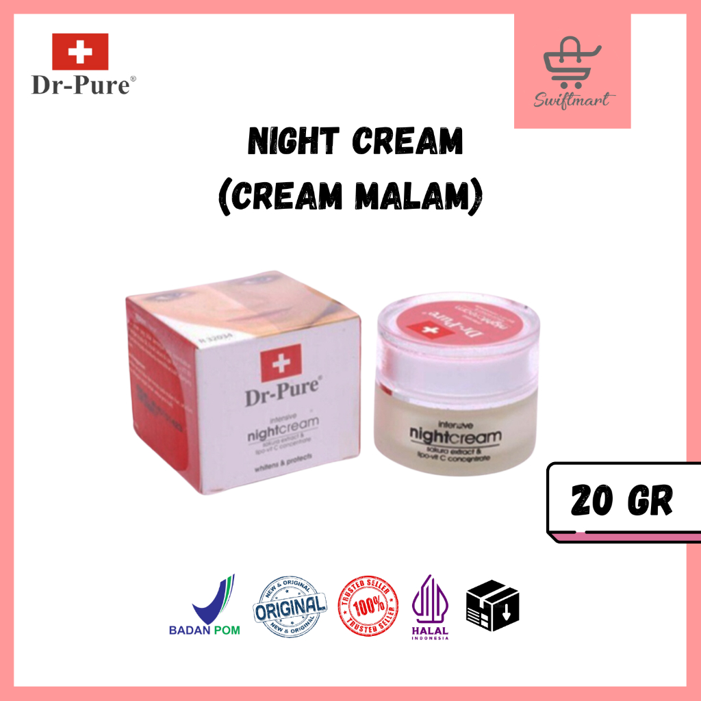 Jual DR PURE NIGHT CREAM (CREAM MALAM) - BPOM BARU DAN KEMASAN BARU ...