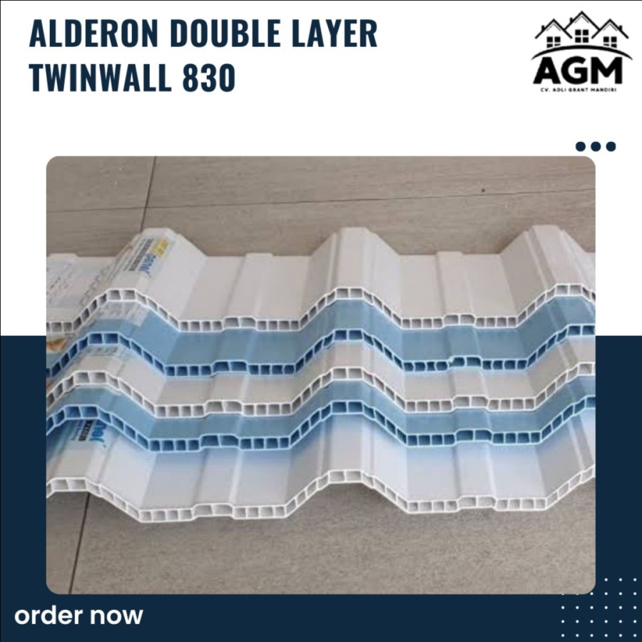 Jual alderon double layer twinwall 830 tebal 10 mm lebar 83 cm panjang 6 meter | Shopee Indonesia