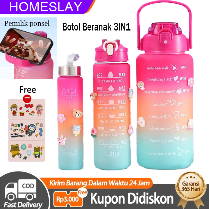 Jual Homeslay | Botol Beranak 2000ml + 1000ml + 500ml | Botol Minum ...
