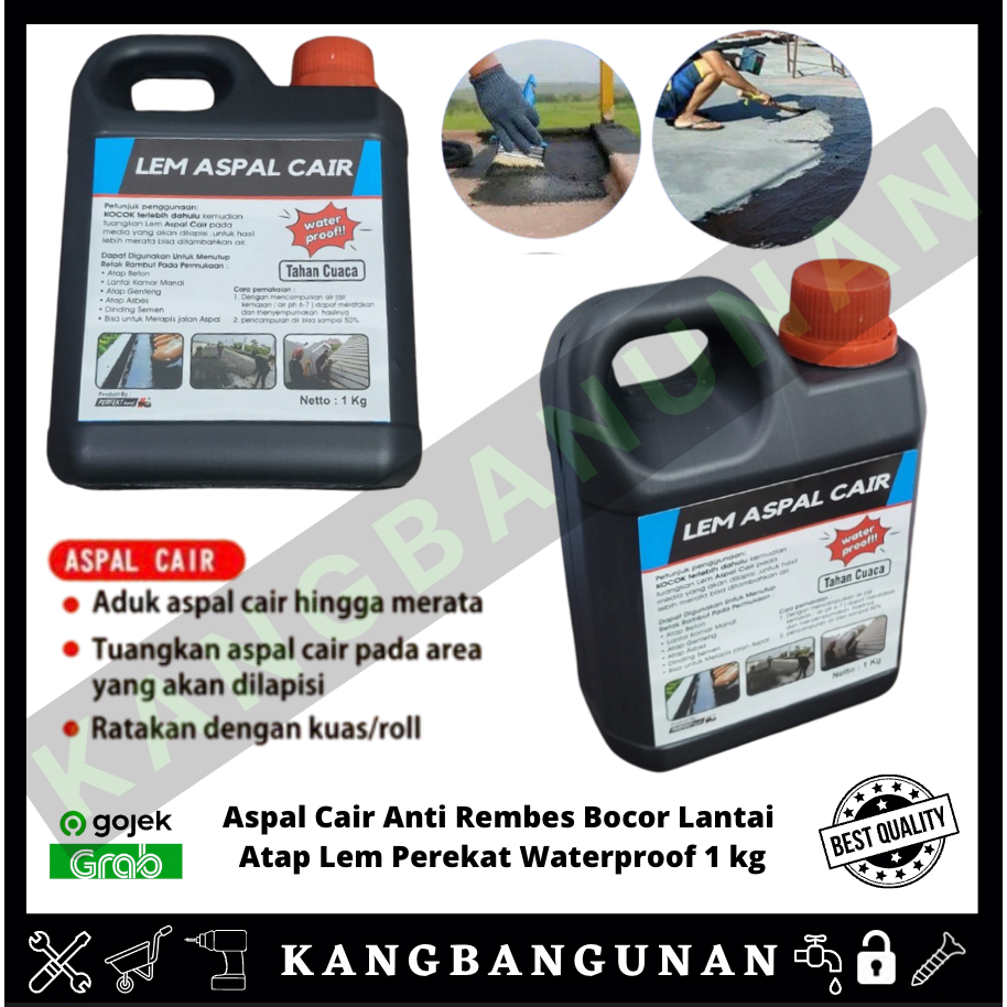 Jual Lem Aspal Cair Anti Rembes Bocor Lantai Lem Perekat Waterproof 1 ...