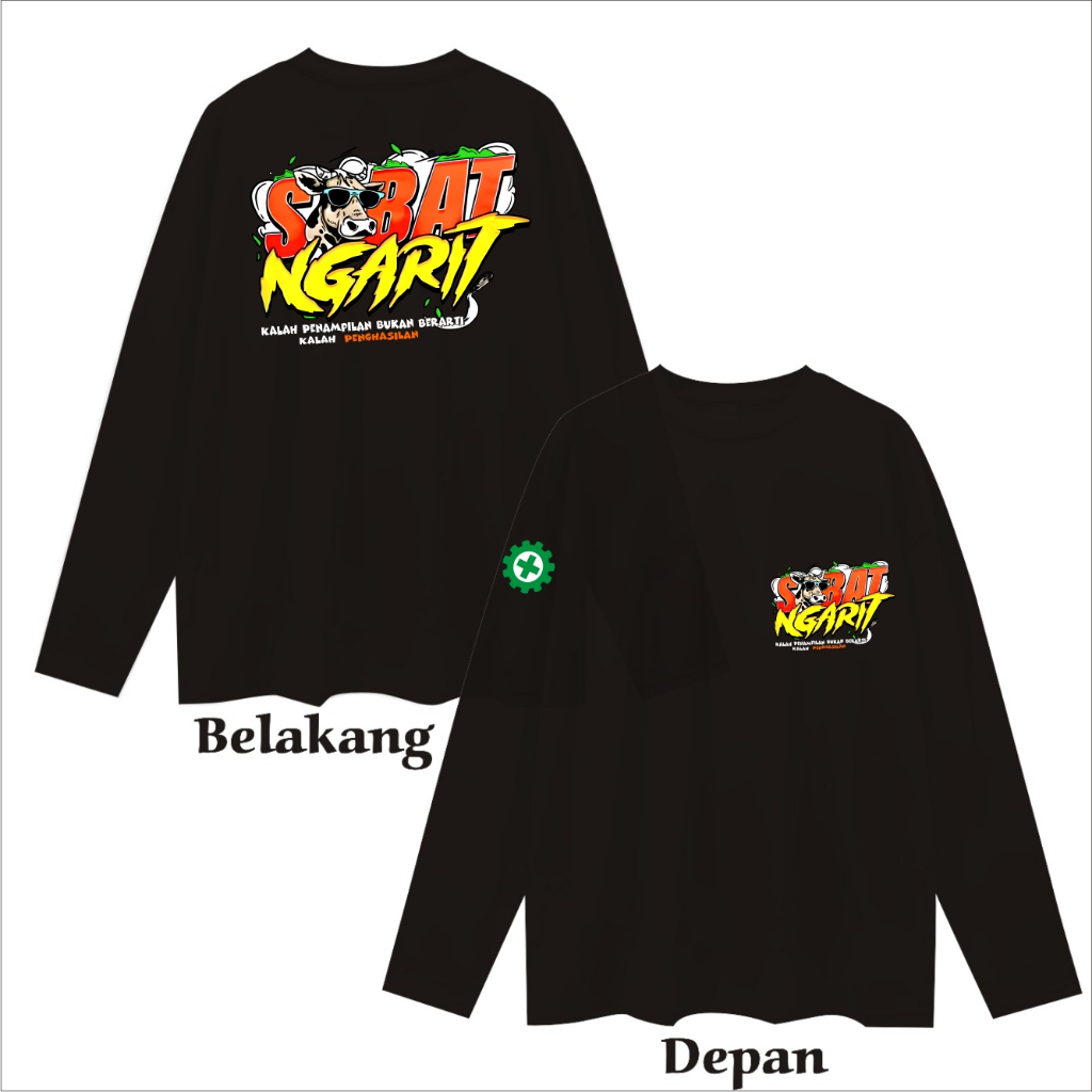 Jual Lengan Panjang Baju Distro Sobat Ngarit V Penghasilan Desain ...