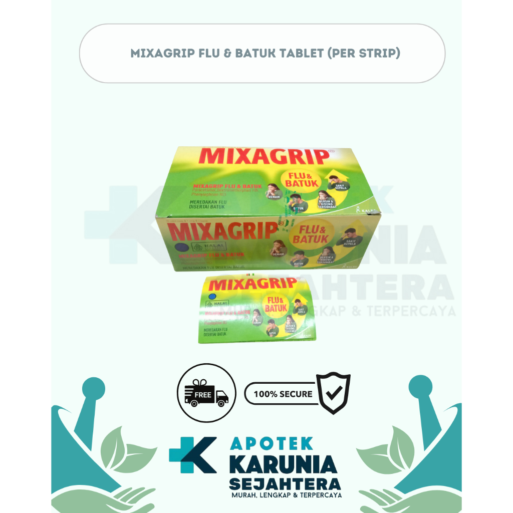 Jual Mixagrip Flu & Batuk Tablet (per Strip) | Shopee Indonesia
