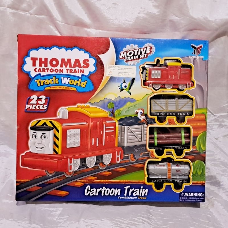 Jual Thomas Cartoon Train Set Track World 23 pcs | Shopee Indonesia