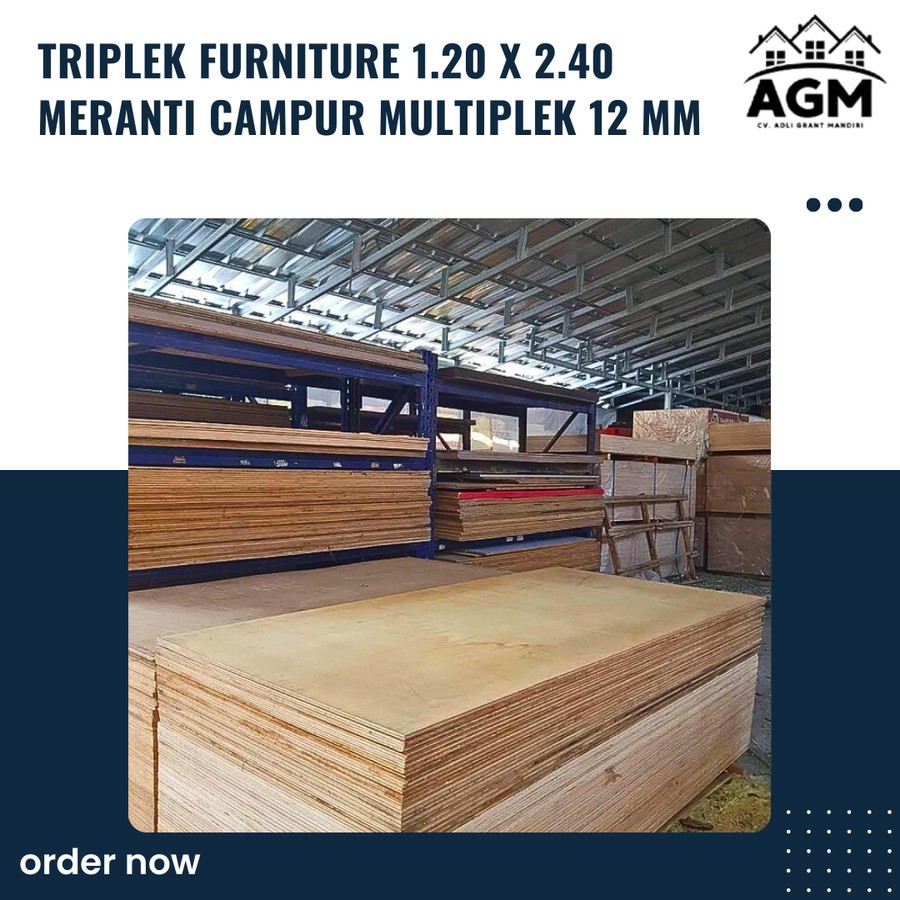 Jual triplek furniture 1.20 x 2.40 meranti campur multiplek 12 mm full ...