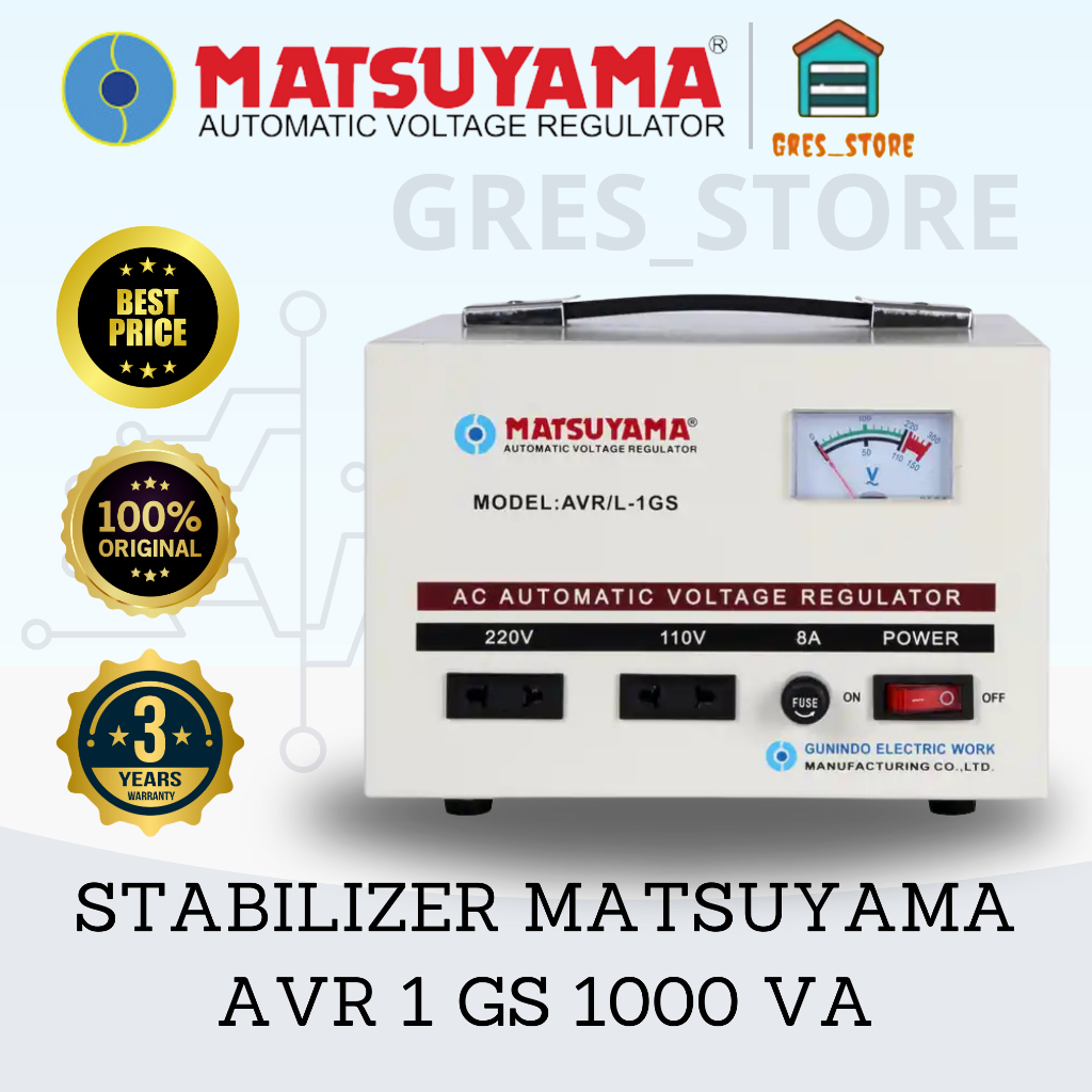 Jual STABILIZER 1000va AVR MATSUYAMA 1GS / 1000 VA STAVOLT 1GS / 1KVA ...