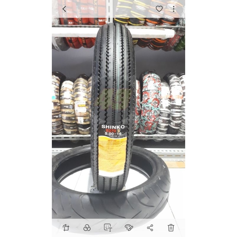 Jual Ban SHINKO E270 Super Classic 2W 5.00 Ring 16 Double White Strips For HD Classic Oldskull ...