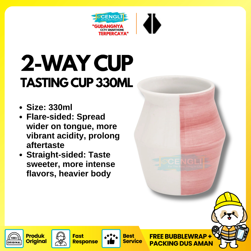 Jual 2 Way Cup / Two Way Cup Pink 330ml Dual Tasting Cup Coffee Sensory Cup World Barista ...