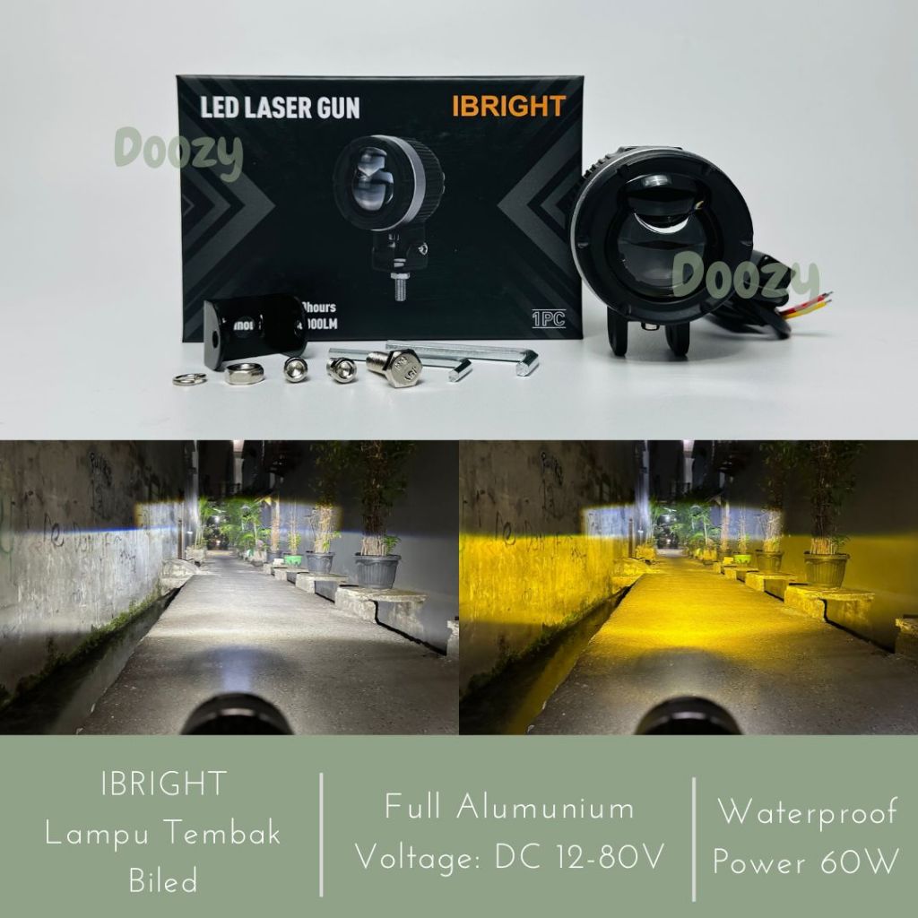 Jual IBRIGHT Lampu Tembak Biled 2 Warna Laser LED Waterproof | Shopee Indonesia
