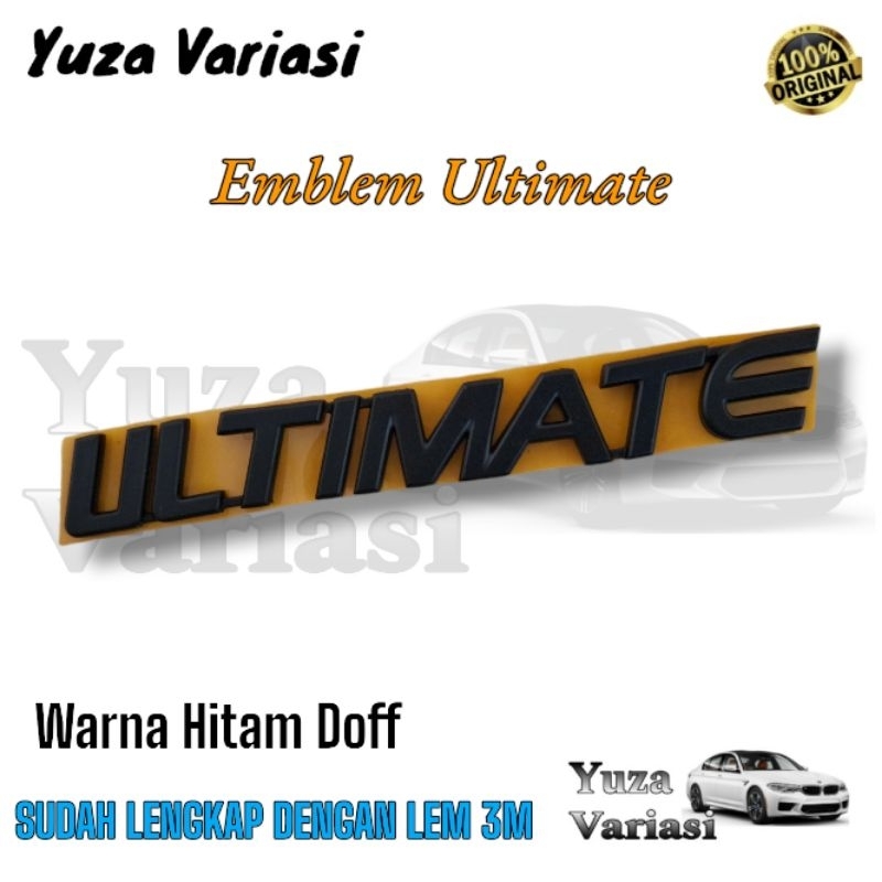 Jual Emblem Tulisan Ultimate Hitam Doff Original // Emblem Tulisan ...