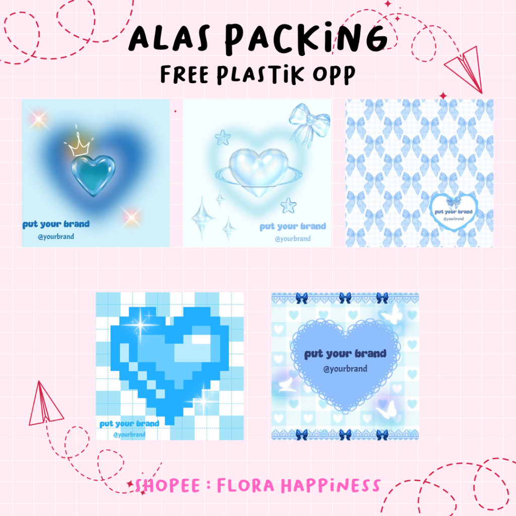 Jual ALAS PACKING BLUE COQUETTE EDITION (FREE PLASTIK OPP) -PAPER ...