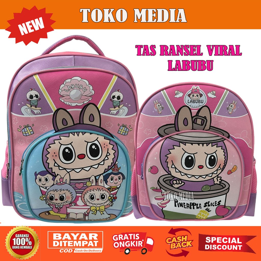 Jual Tas Ransel Anak Sekolah Viral Labubu ukuran TK dan SD dijamin Mantab | Shopee Indonesia