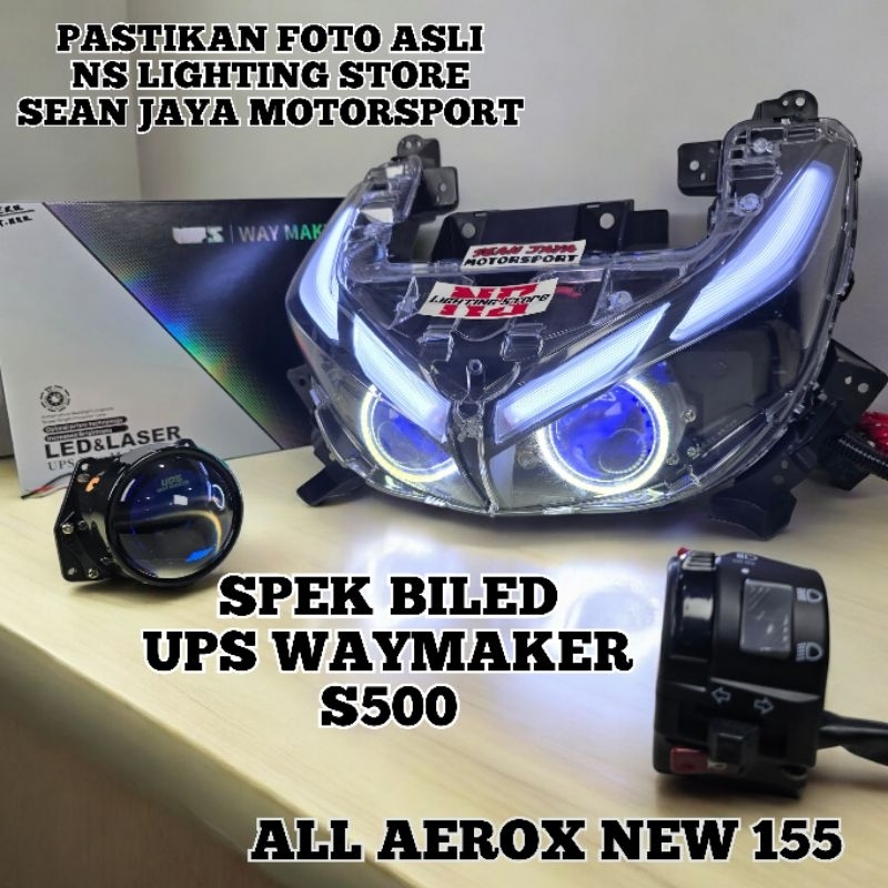 Jual PROJIE PROJECTOR BILED UPS WAYMAKER S500 AEROX NEW 155 | Shopee ...