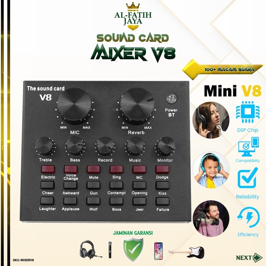 Jual Souncard Mixer V8 Audio USB External Solo Micro Soun Card ...