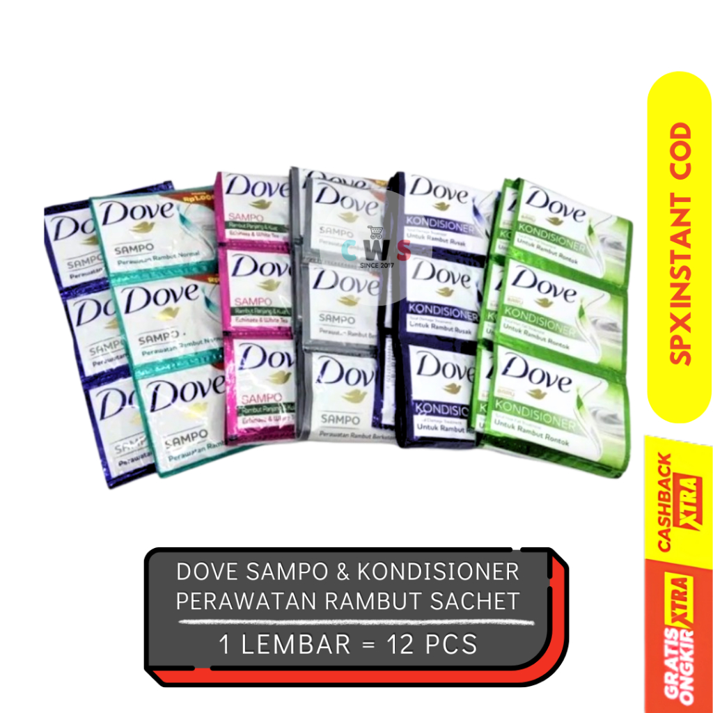 Jual DOVE Sampo Shampoo Kondisioner Perawatan Rambut Rontok Berkilau ...