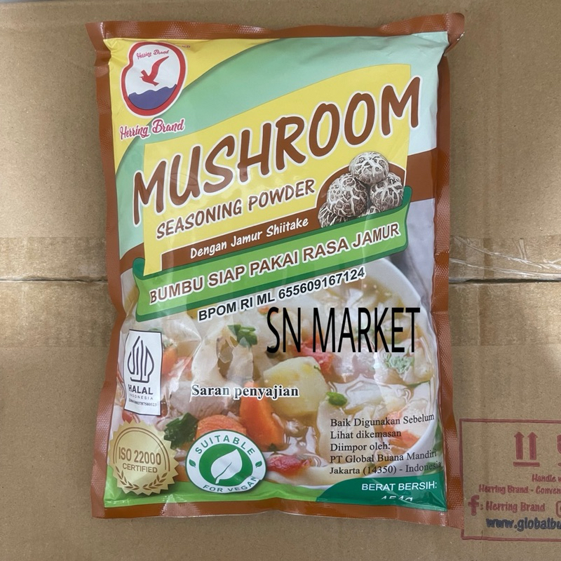 Jual Herring Brand Mushroom Seasoning Powder / Kaldu Jamur Shitake 454 ...