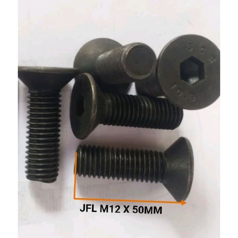 Jual JFL M12 X 50MM baja 10.9 baut countersunk12mm | Shopee Indonesia
