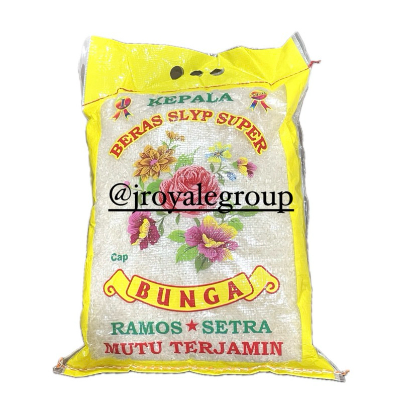 Jual BERAS SYLP SUPER 5KG RAMOS CAP BUNGA | Shopee Indonesia