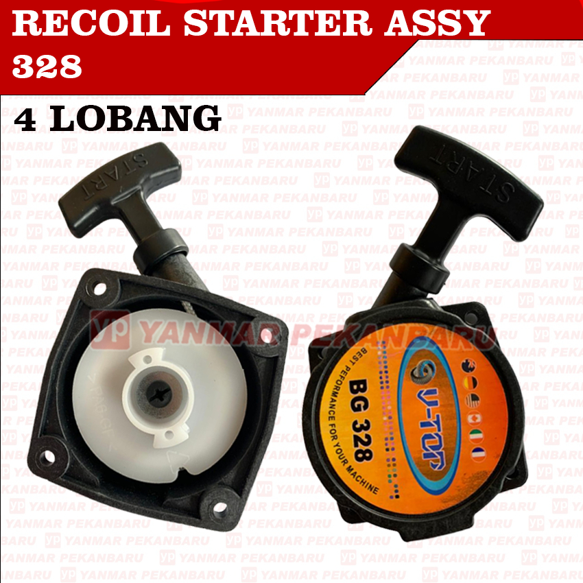 Jual 328 368 Recoil Starter Assy Cap Engkol Tarikan Engkol 4 Lubang Baut mesin potong rumput 338 ...