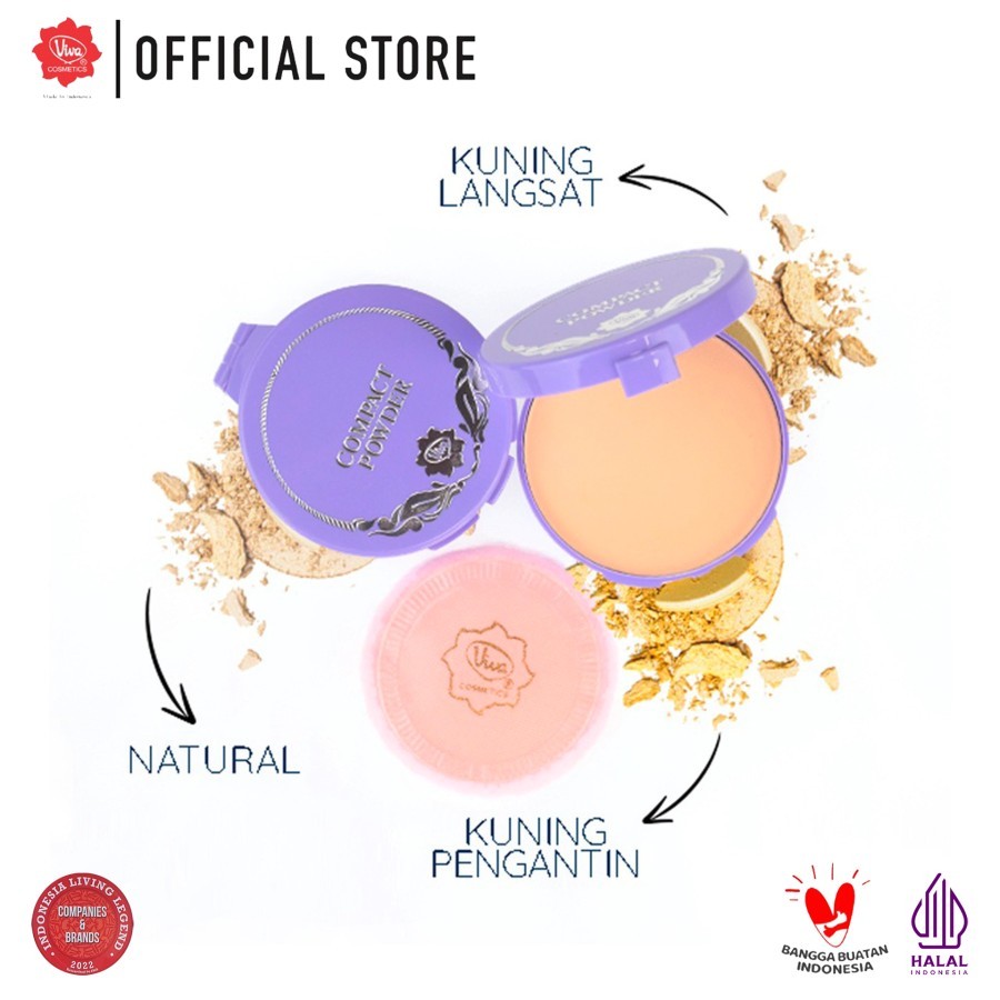 Jual Viva Compact Powder Lilac (tersedia 3 varian warna) | Shopee Indonesia
