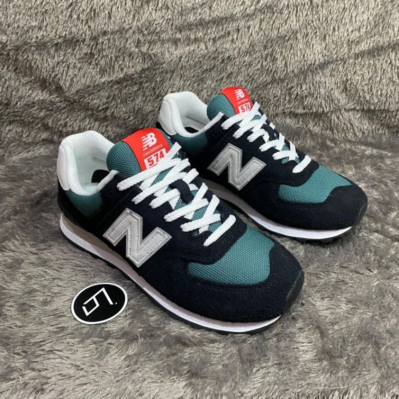 Jual New Balance 574 Black Green Grey U574MGH | Shopee Indonesia