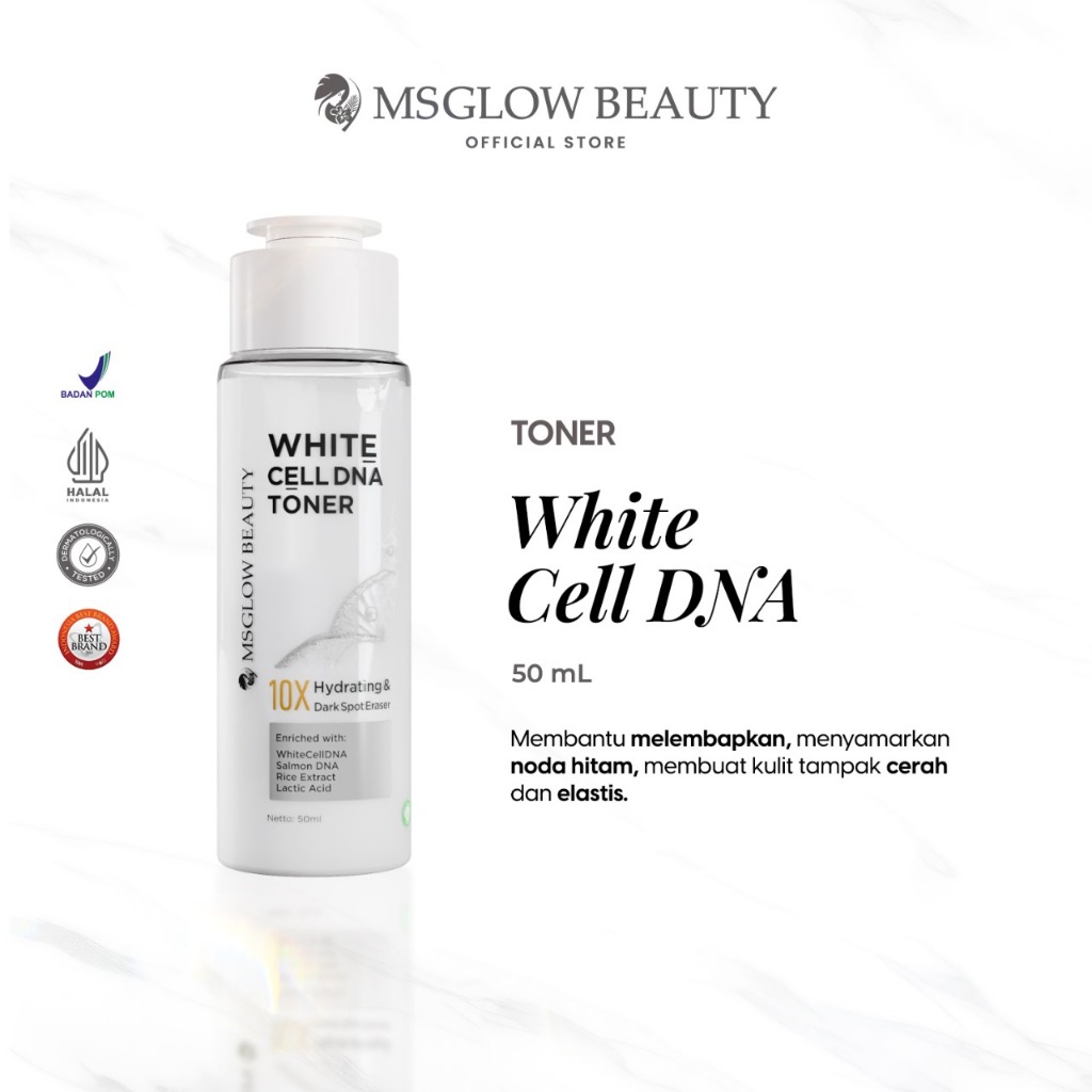 Jual MS GLOW - WHITE CELL DNA TONER - 50 ML | Shopee Indonesia