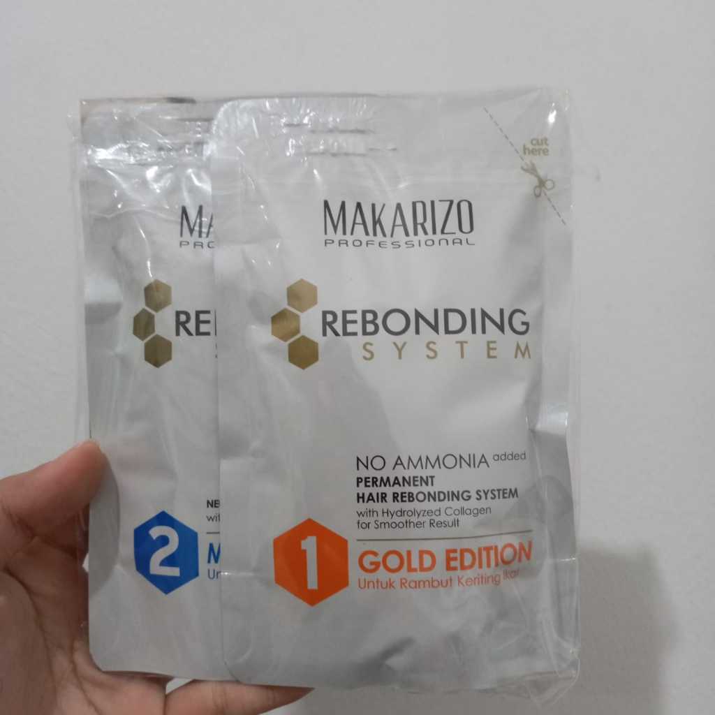 Jual Makarizo Professional Rebonding System Kit Gold Edition (Step 1 ...