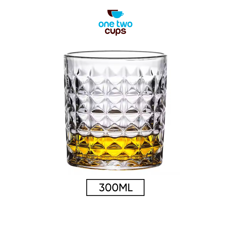 Jual One Two Cups Gelas Crystal Old Fashion Rock Glass 300ml - DM303 | Shopee Indonesia
