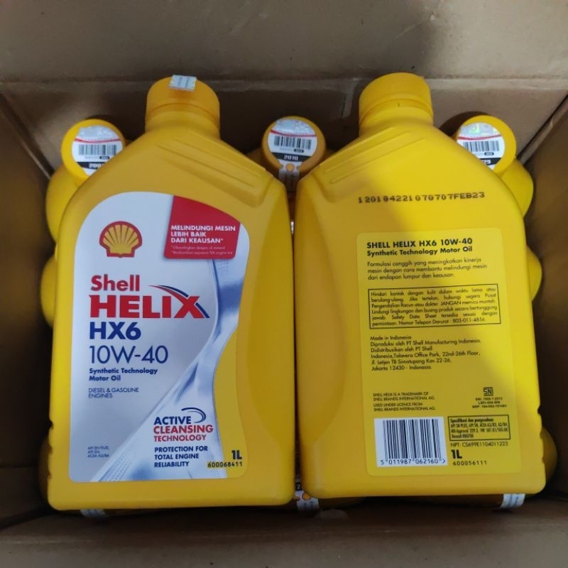 Jual Oli Shell HELIX HX6 10W-40 1 LITER (1 DUS) | Shopee Indonesia