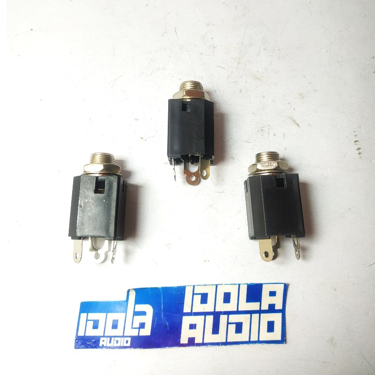 Jual Socket Akai Stereo Plastik Hitam Socket Mic 6.5 mm Stereo Hitam Dy ...