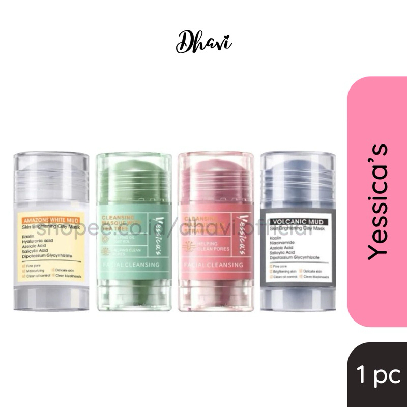 Jual YESSICA Masker Wajah Clay Stick Tea Tree Strawberry Anti Pores ...
