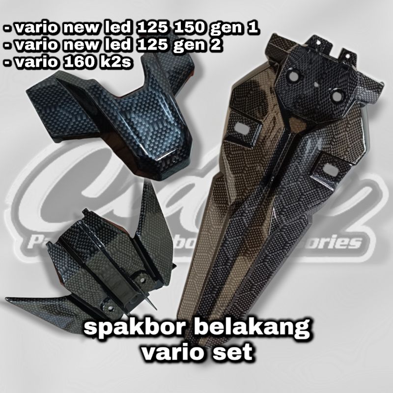 Jual rear fender spakbor belakang 1 set paket fullset vario led new 125 ...