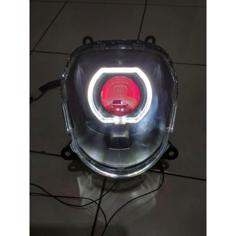Jual headlamp lampu utama Honda genio custom biled turbo RGB android ...