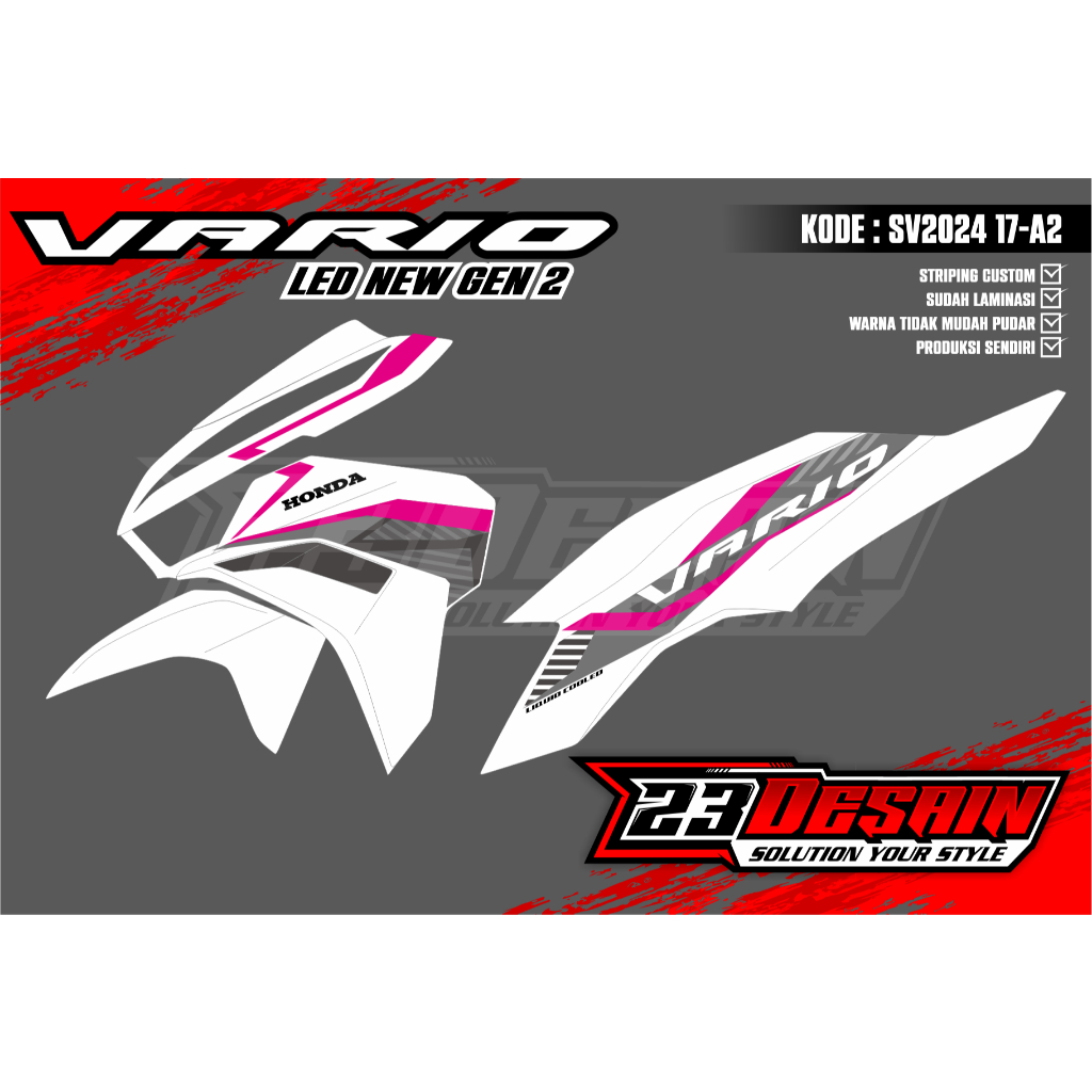 Jual striping sticker vario gen 2 striping vario led new gen2 striping ...