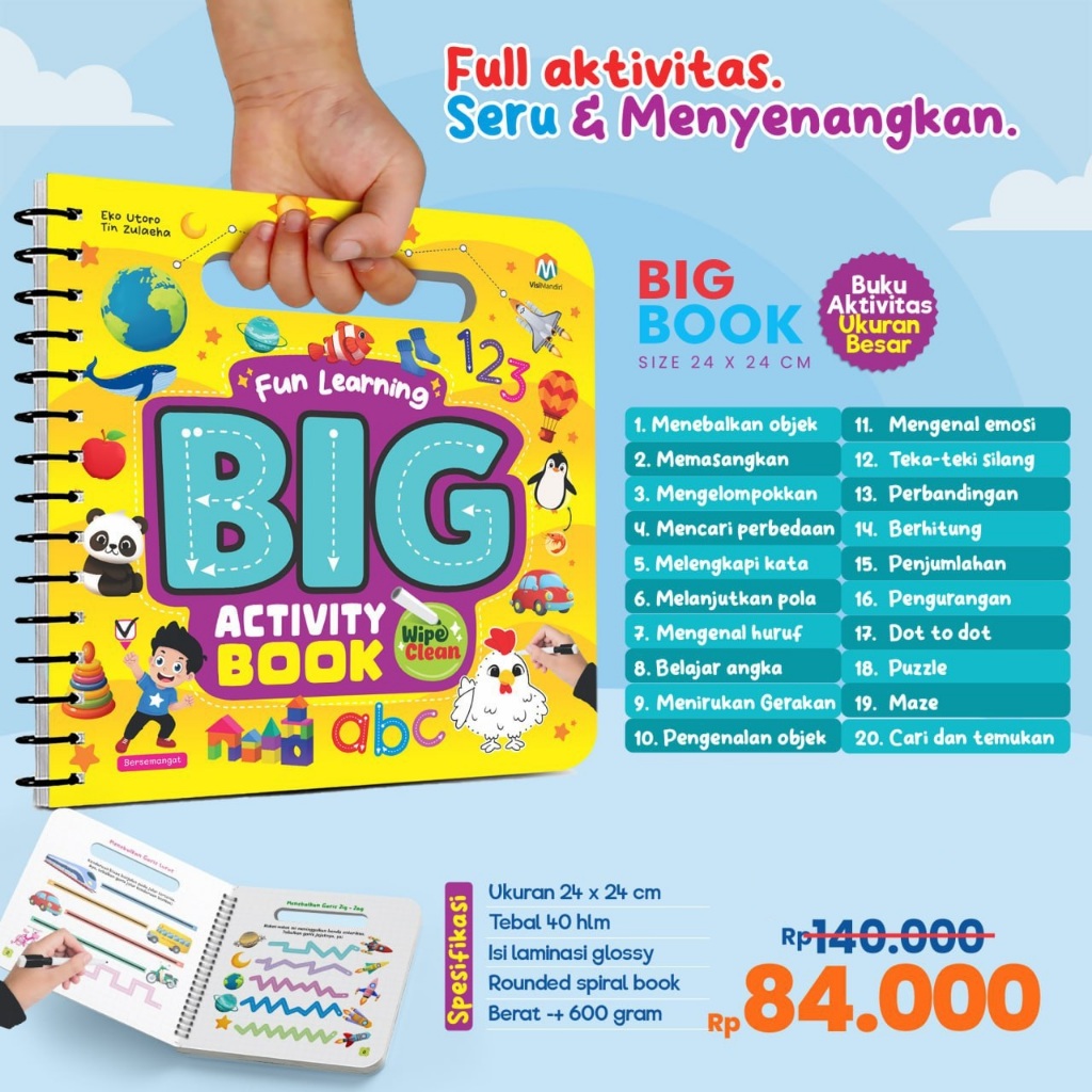 Jual buku FUN LEARNING BIG ACTIVITY aktivitas book pertamaku edukasi ...