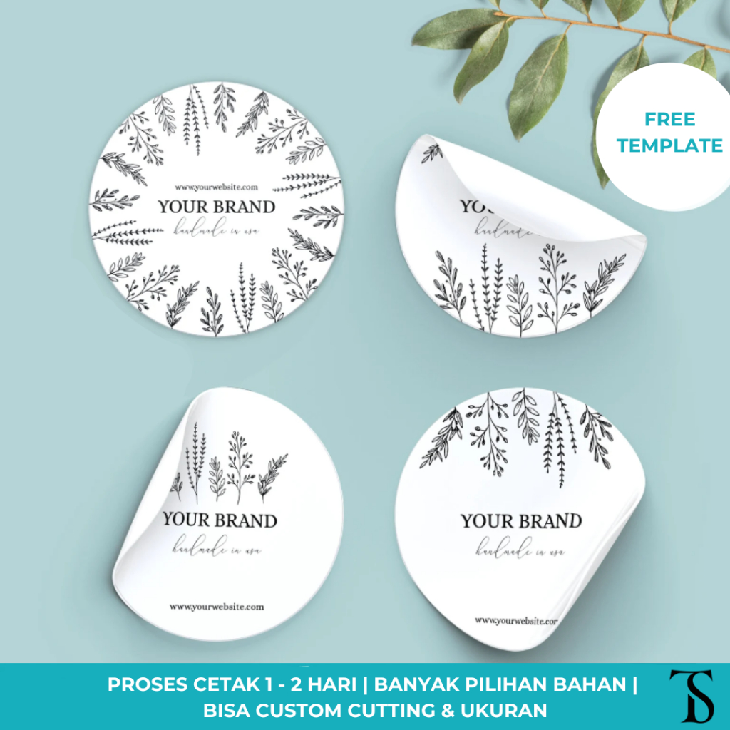 Jual Custom Sticker Label Cetak Sticker Label Free Template Design ...