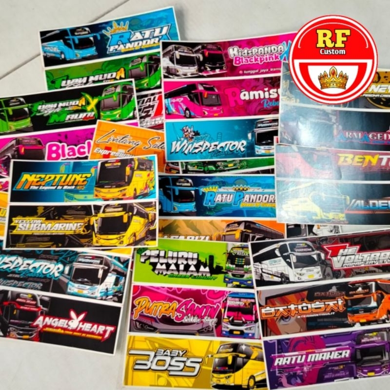 Jual (free sticker)CETAK PAKET STIKER BUS ORIGINAL 45 PCS TERMURAH ...