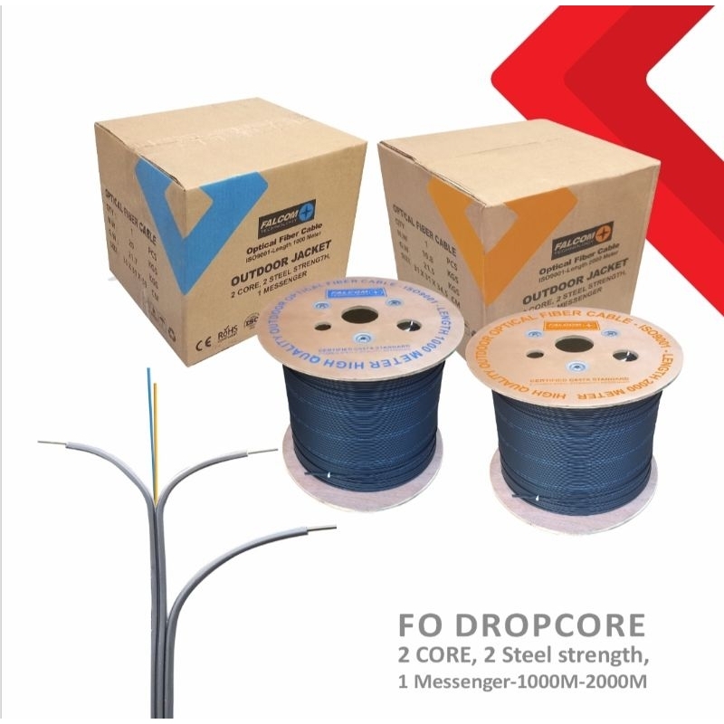 Jual Kabel fiber optik 2 core 3 seling | Shopee Indonesia