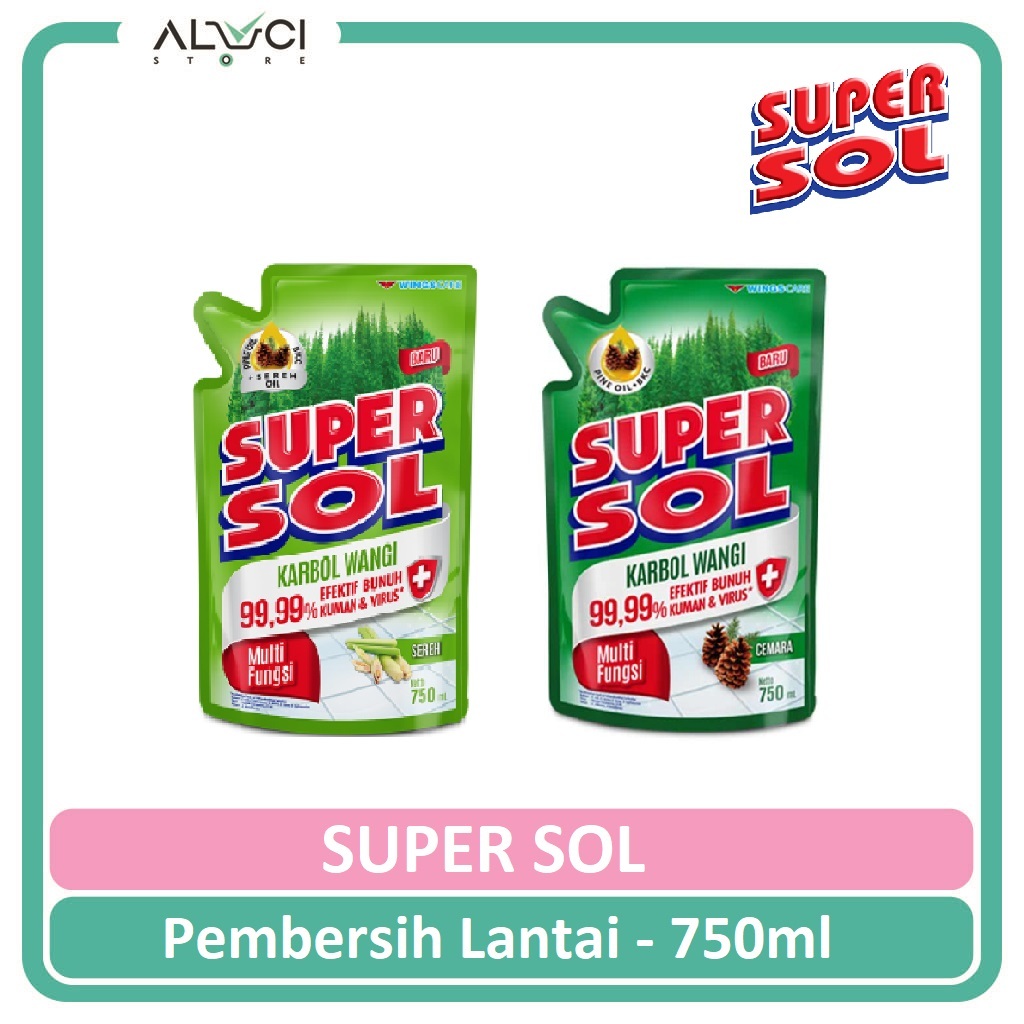 Jual SuperSol Karbol Wangi Cairan Pembersih Lantai Refill 750ml ...