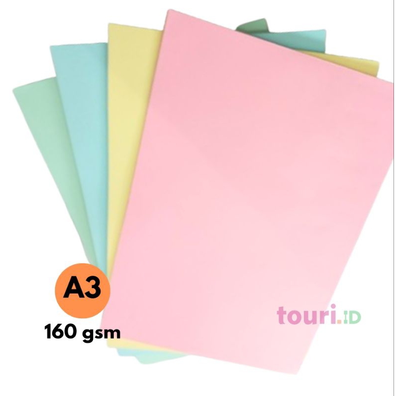 Jual [1 lembar] Kertas BC Manila A3 160 gsm / Kertas Bufalo Polos A3 / Kertas Warna Warni A3 ...