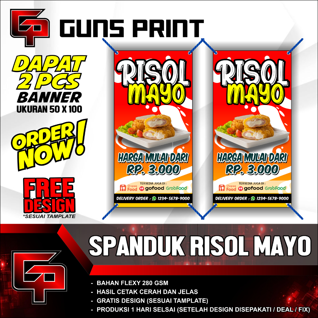 Jual SPANDUK BANNER BALIGHO "RISOL MAYO" UK. 50 X 100 - DESIGN GRATIS ...