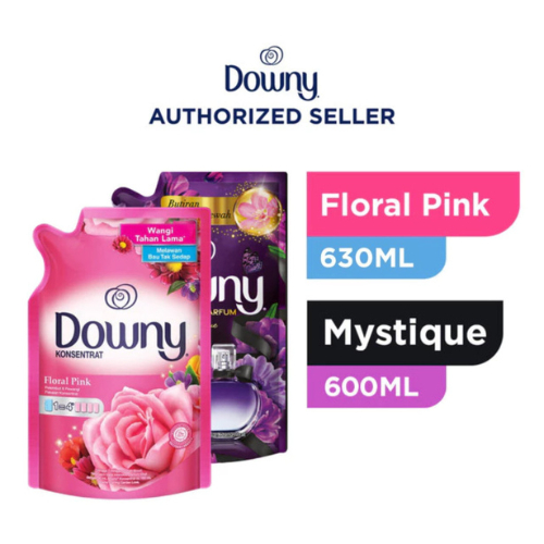 Jual Downy Pelembut Pewangi Floral Pink 600ml+Hitam Mystique Refill ...