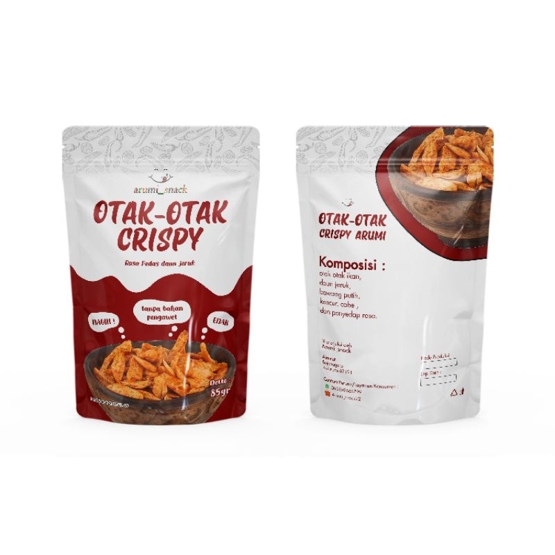 Jual OTAK-OTAK CRISPY Kemasan premium by Arumi snack | Shopee Indonesia
