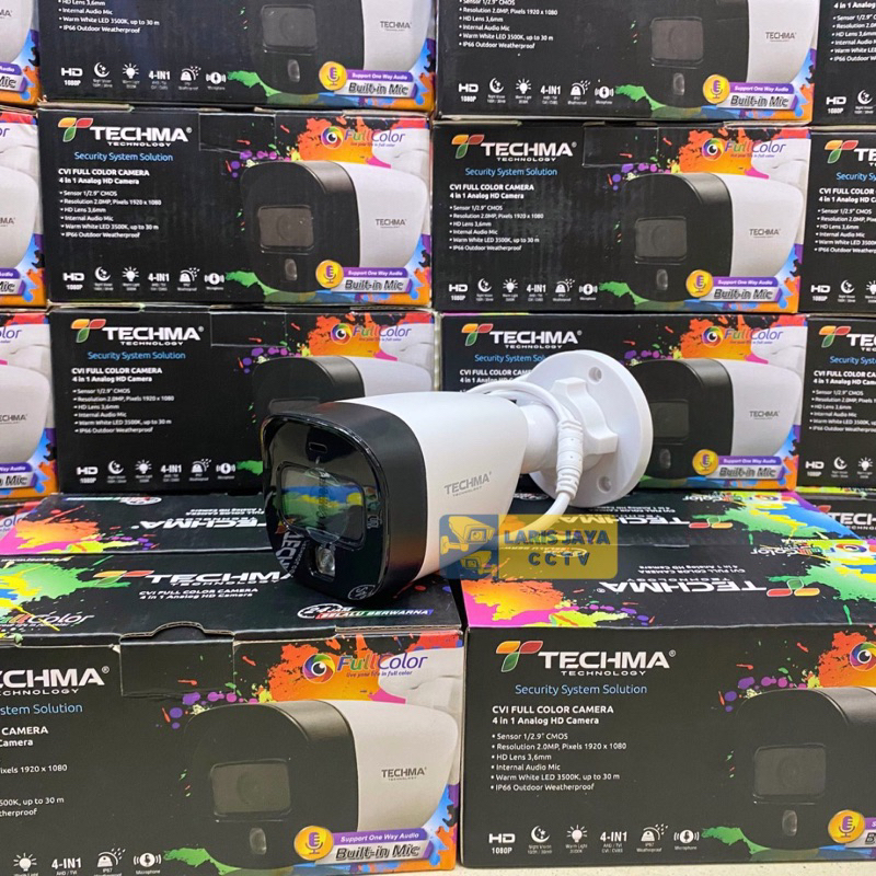 Jual Kamera CCTV Full Color Audio Techma HD Outdoor 2MP/1080p | Shopee ...