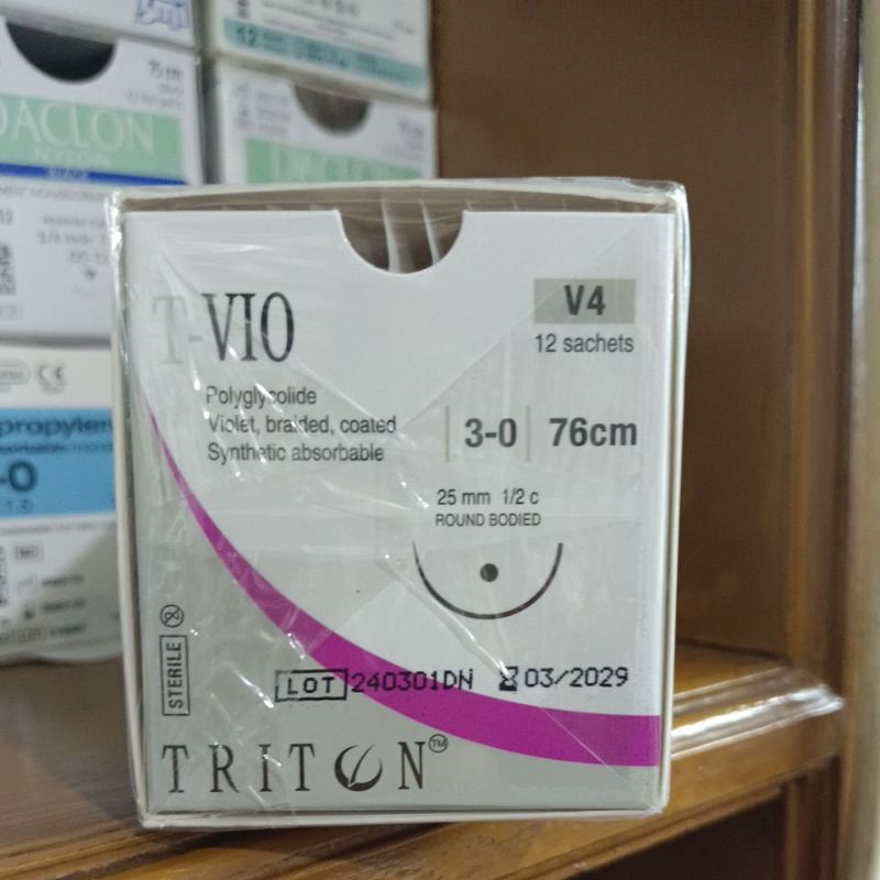 Jual T vio 3/0 roundbodied V4 ( pga absorbable)/box | Shopee Indonesia