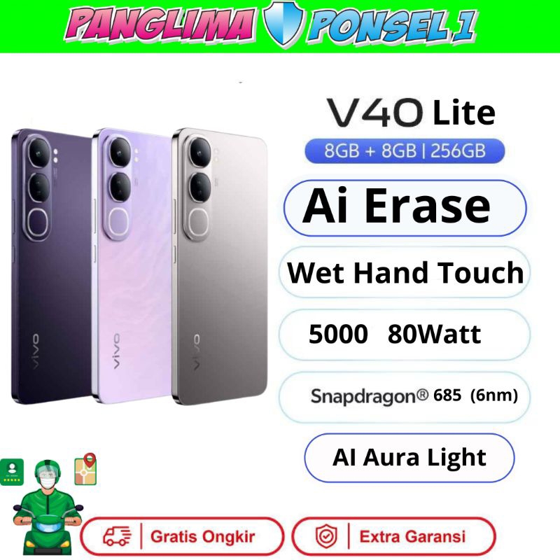 Jual Vivo V40 Lite 4G 8/256 Snapdragon 685 IP64 80Watt Garansi Resmi Vivo Indonesia | Shopee ...