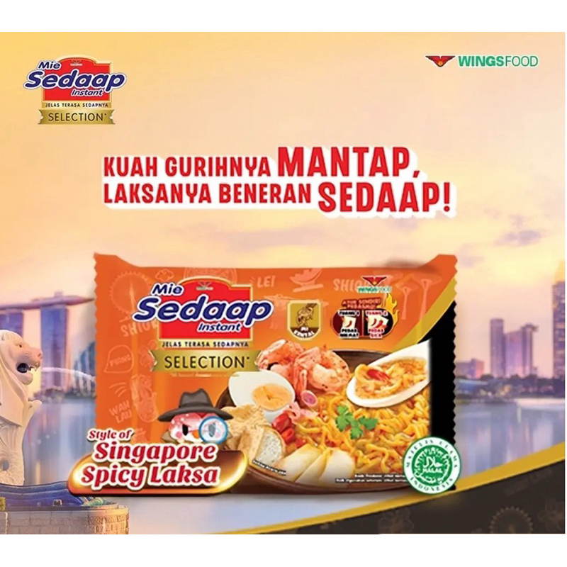 Jual Sedaap Mie Instant Singapore Spicy Laksa 83G | Shopee Indonesia