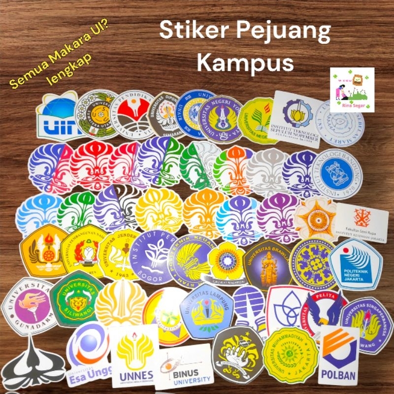 Jual (Support Pejuang Kampus)(BISA CUSTOM) Stiker Universitas Lengkap ...