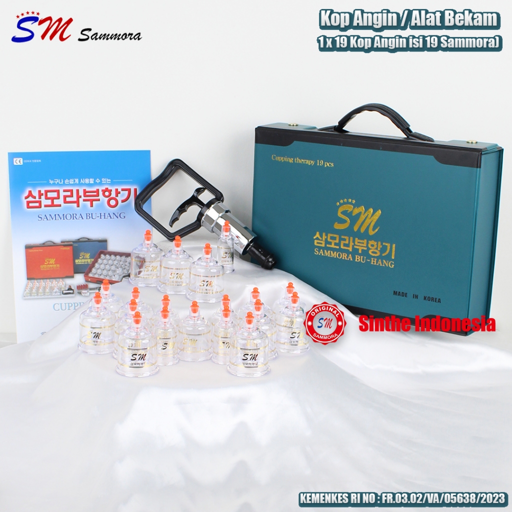 Jual Kop Angin Sammora Korea / Alat Bekam Sammora Bu-Hang Korea isi 19 ...